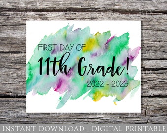 11th Grade Sign - Etsy