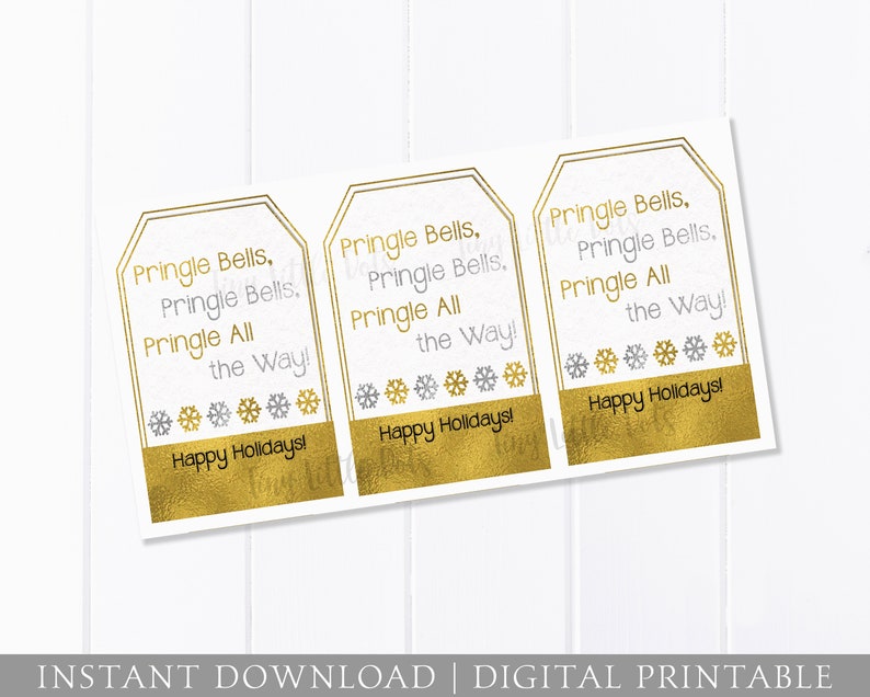 Christmas Gift Tag - Pringle Bells Digital Printable - Etsy