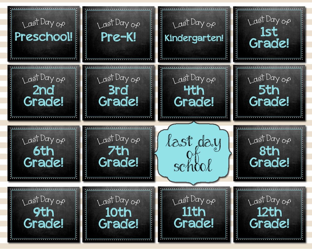 First Day of School Chalkboard Sign / Preschool Thru 12th | Etsy
