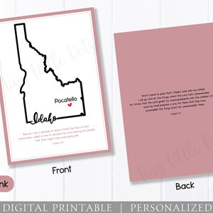 Customized Missionary Card, LDS Elder Sister Missionary Greeting Card ...