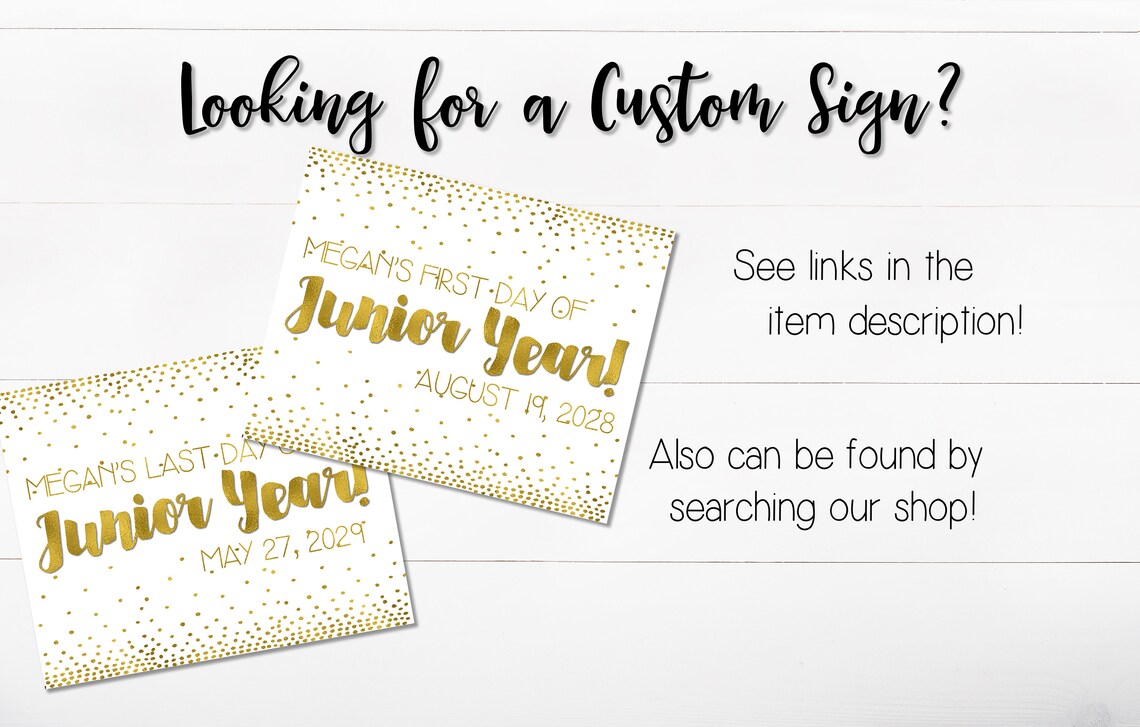 Last Day of School Sign / Senior Year / Last Day of School / | Etsy