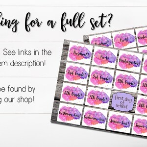 First Day of School Sign, 8th Grade, Watercolor, First Day Sign, Pink ...