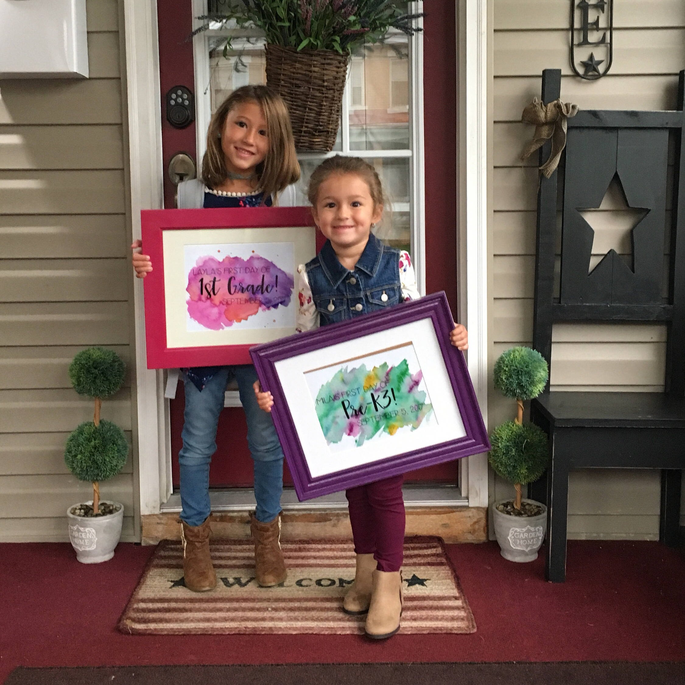 First Day of School Sign / Freshman Year / Watercolor / First | Etsy