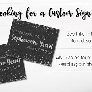 First Day of School Chalkboard Sign / Preschool to 12th Grade / Silver ...