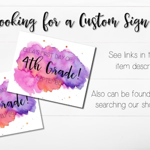 Last Day of School Sign, Preschool, Watercolor, Last Day Sign, Cute ...
