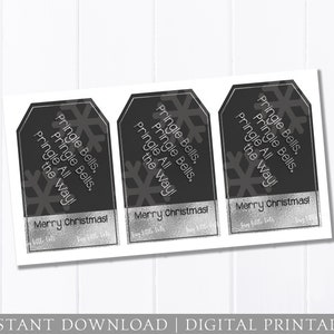 Christmas Gift Tag, Pringle Bells Neighbor Gift, Clever Easy DIGITAL ...
