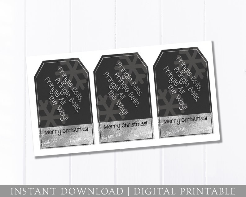 Christmas Gift Tag Pringle Bells Neighbor Gift Clever Easy - Etsy