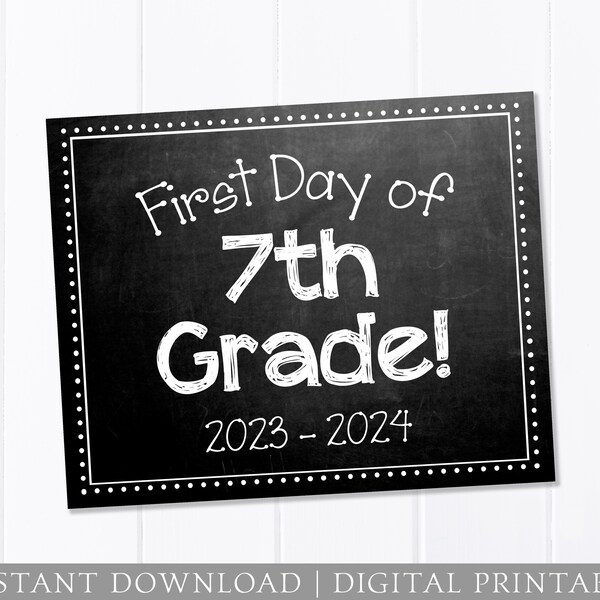 7th Grade Sign - Etsy
