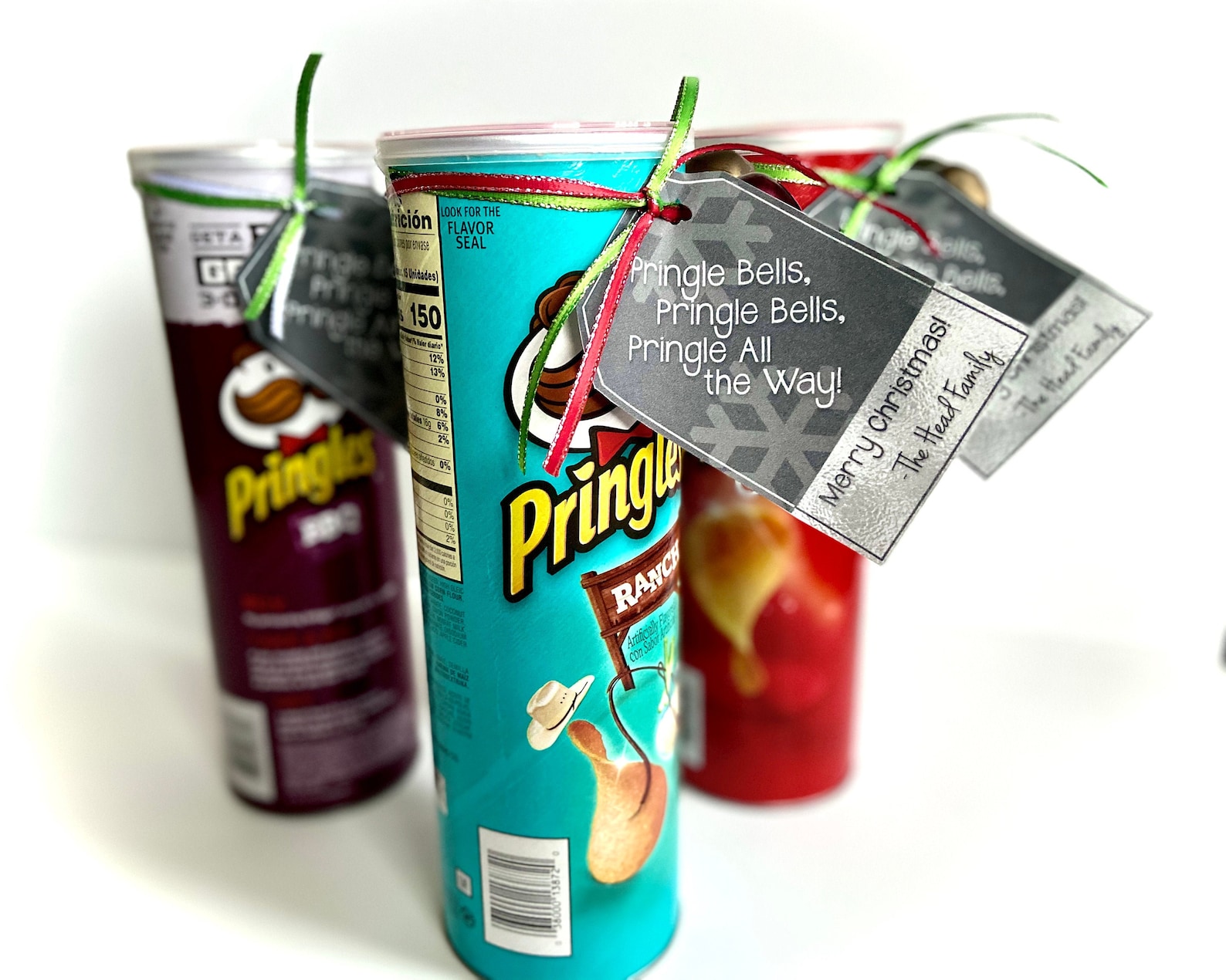 Christmas Gift Tag / Pringle Bells / Neighbor Gift / | Etsy