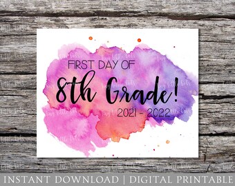 First Day 8th Grade | Etsy