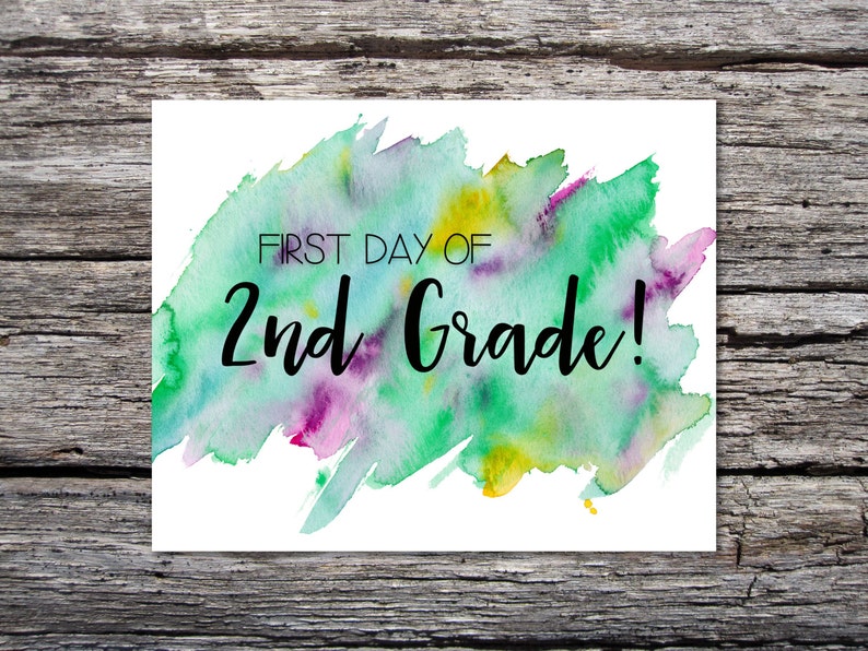 First Day of School Sign / Preschool to 12th Grade / - Etsy