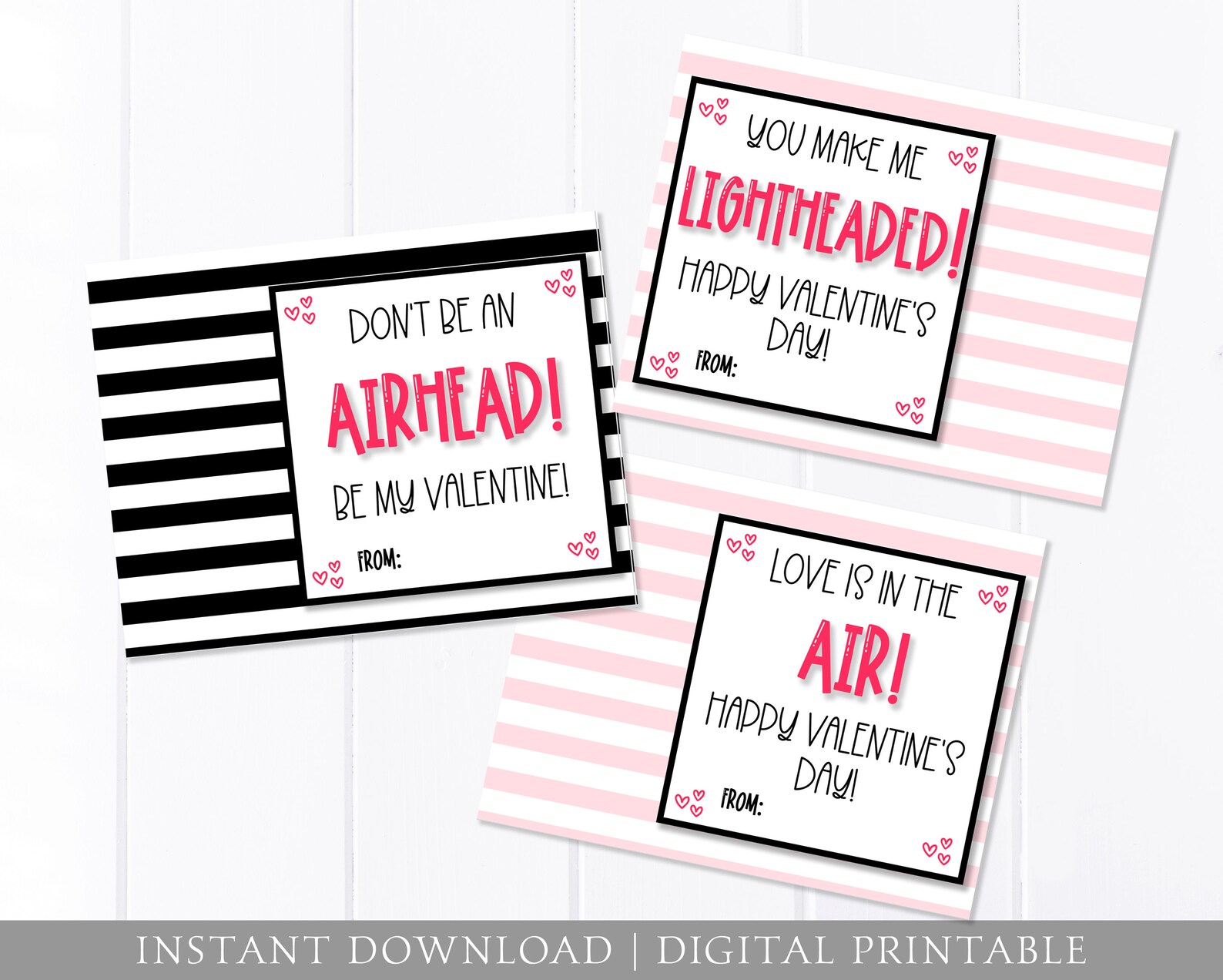 Valentine's Day Kids School Valentines, Airheads Valentine Don't Be an ...