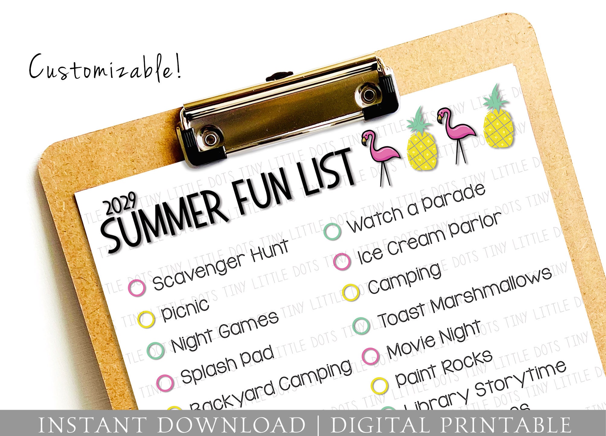 Summer Bucket List / Summer Fun List / Customizable / Create | Etsy