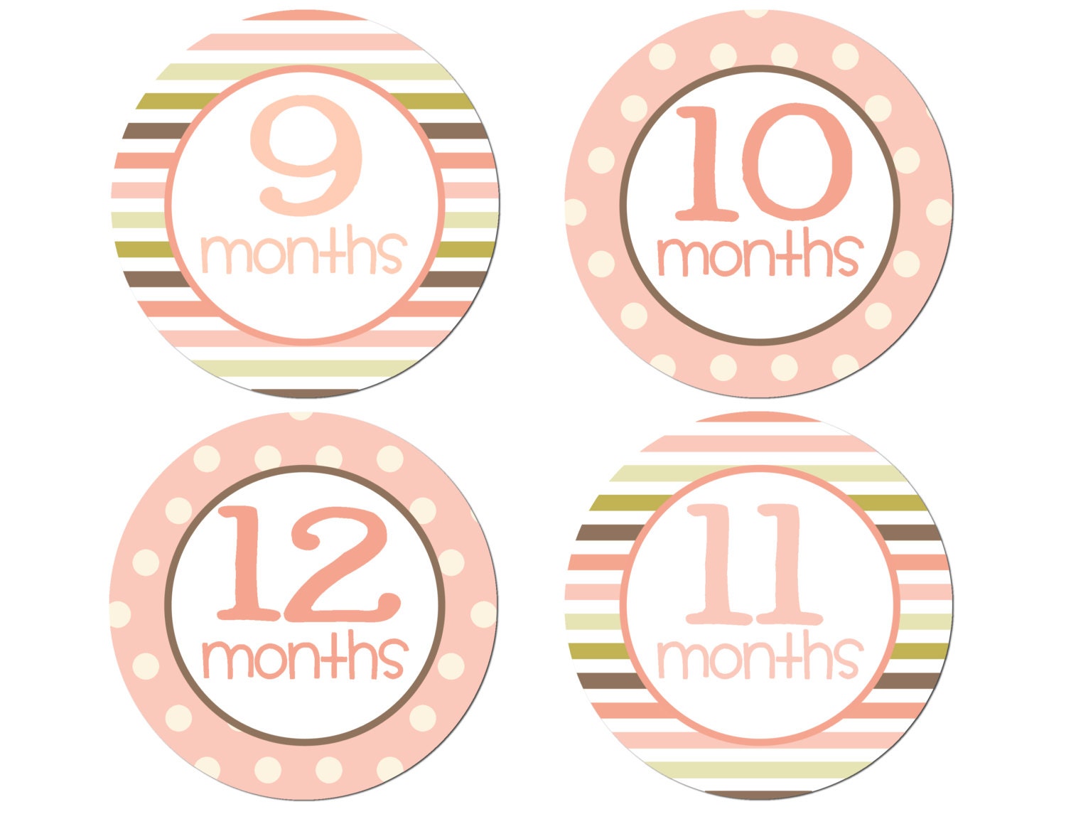 Baby Monthly Stickers Iron on Transfer DIGITAL Print at - Etsy