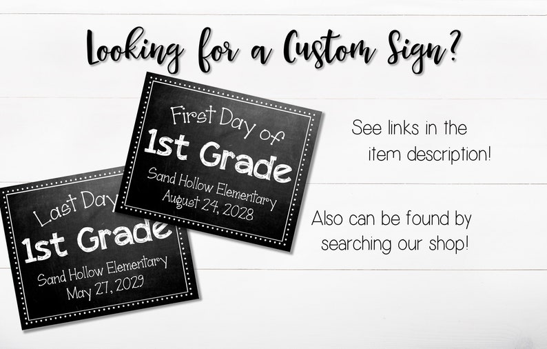 Last Day of School Chalkboard Sign / 6th Grade / Last Day of - Etsy