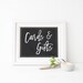 Cards & Gifts Printable Chalkboard Sign - Wedding Sign - Digital ...