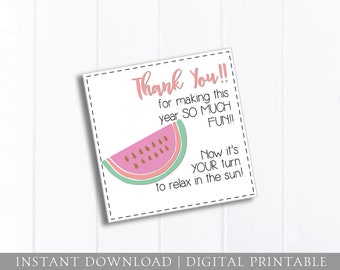 Teacher Gift, Teacher Appreciation, DIGITAL Printable, Thank You Gift ...