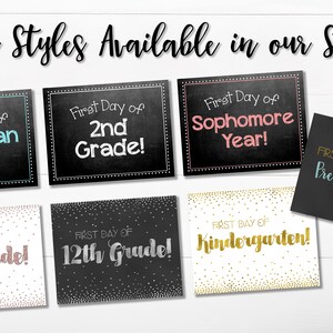 First Day of School Sign, 1st Grade, Watercolor, Yellow Green, First ...