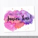 First Day of School Sign, Junior Year, Watercolor, First Day Sign, Pink ...