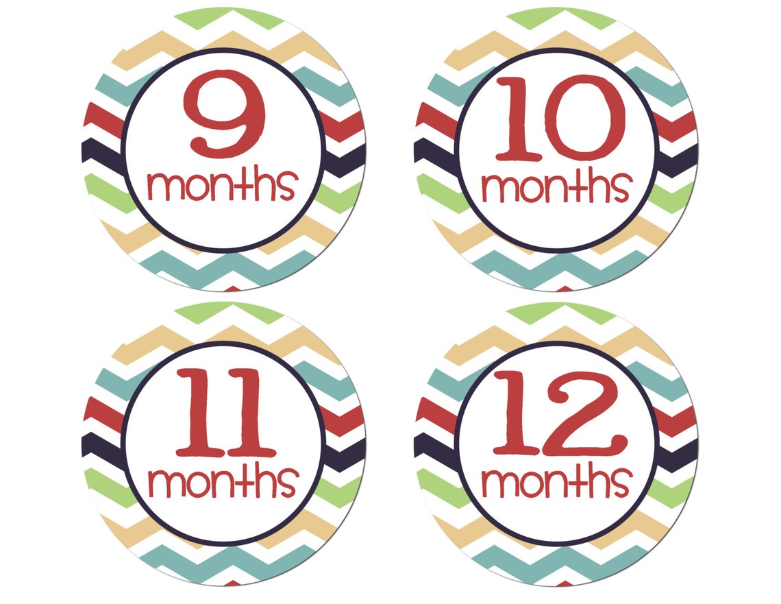 Baby Monthly Stickers Iron on Transfer DIGITAL Print at - Etsy