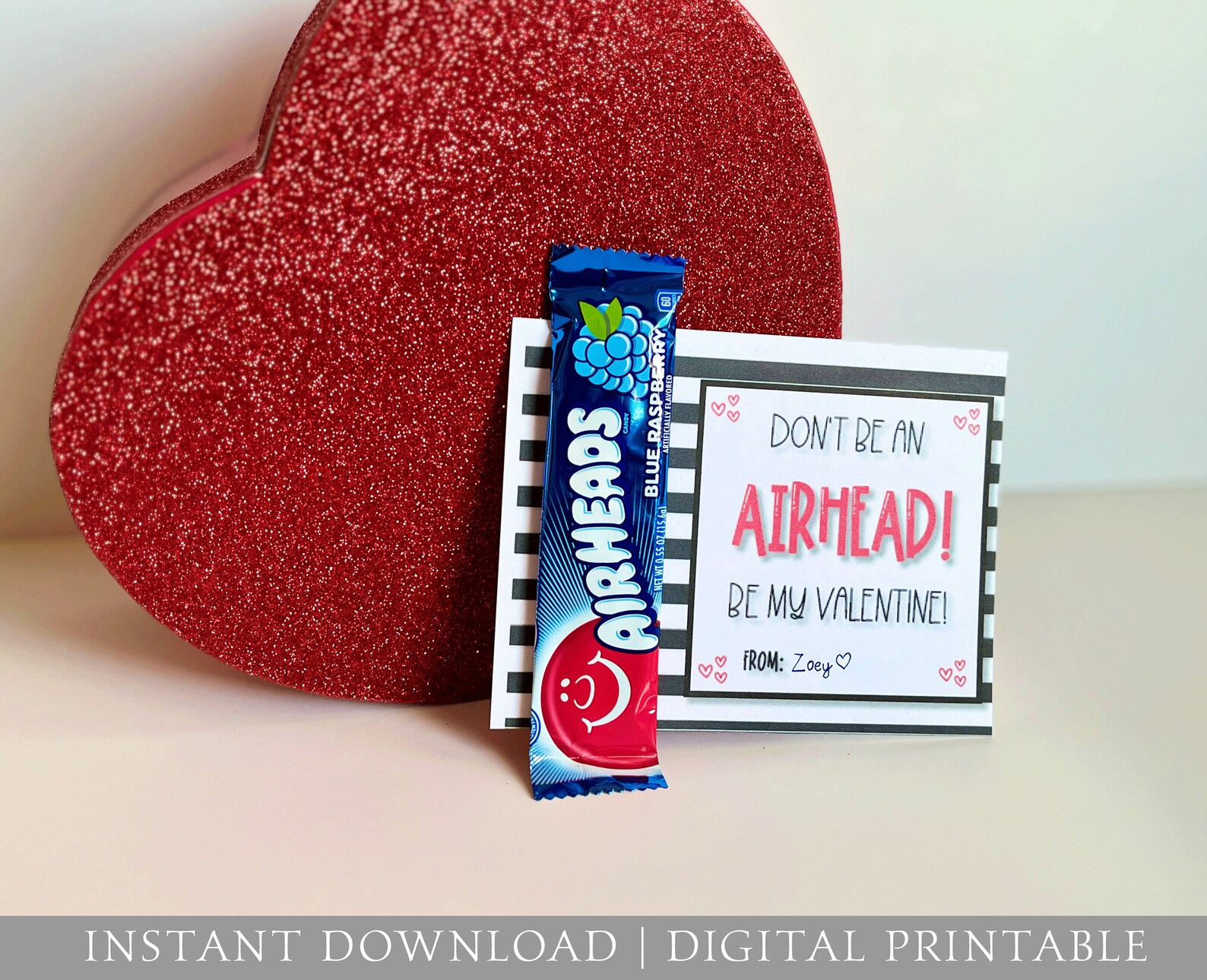 Valentine's Day Kids School Valentines Airheads Valentine - Etsy