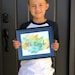 First Day of School Sign, Preschool, Watercolor, Green Yellow, First ...