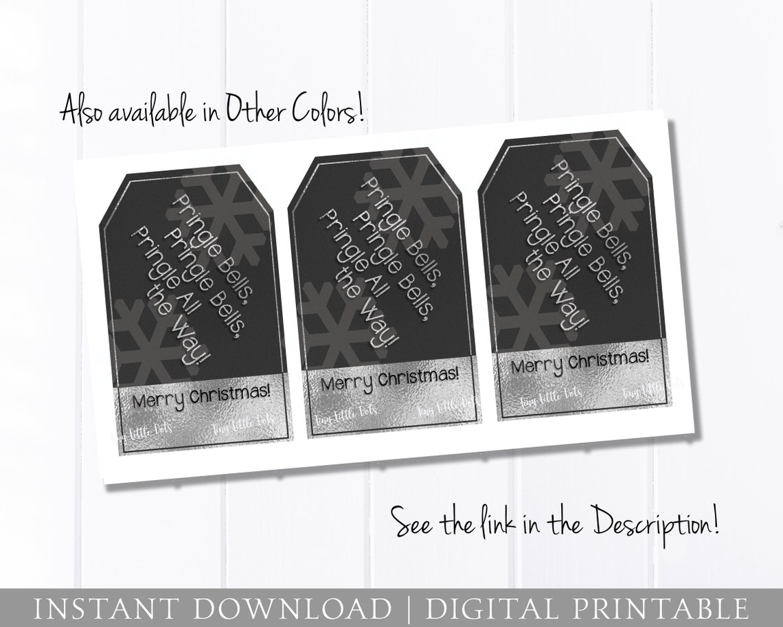 Christmas Gift Tag - Pringle Bells Digital Printable - Etsy