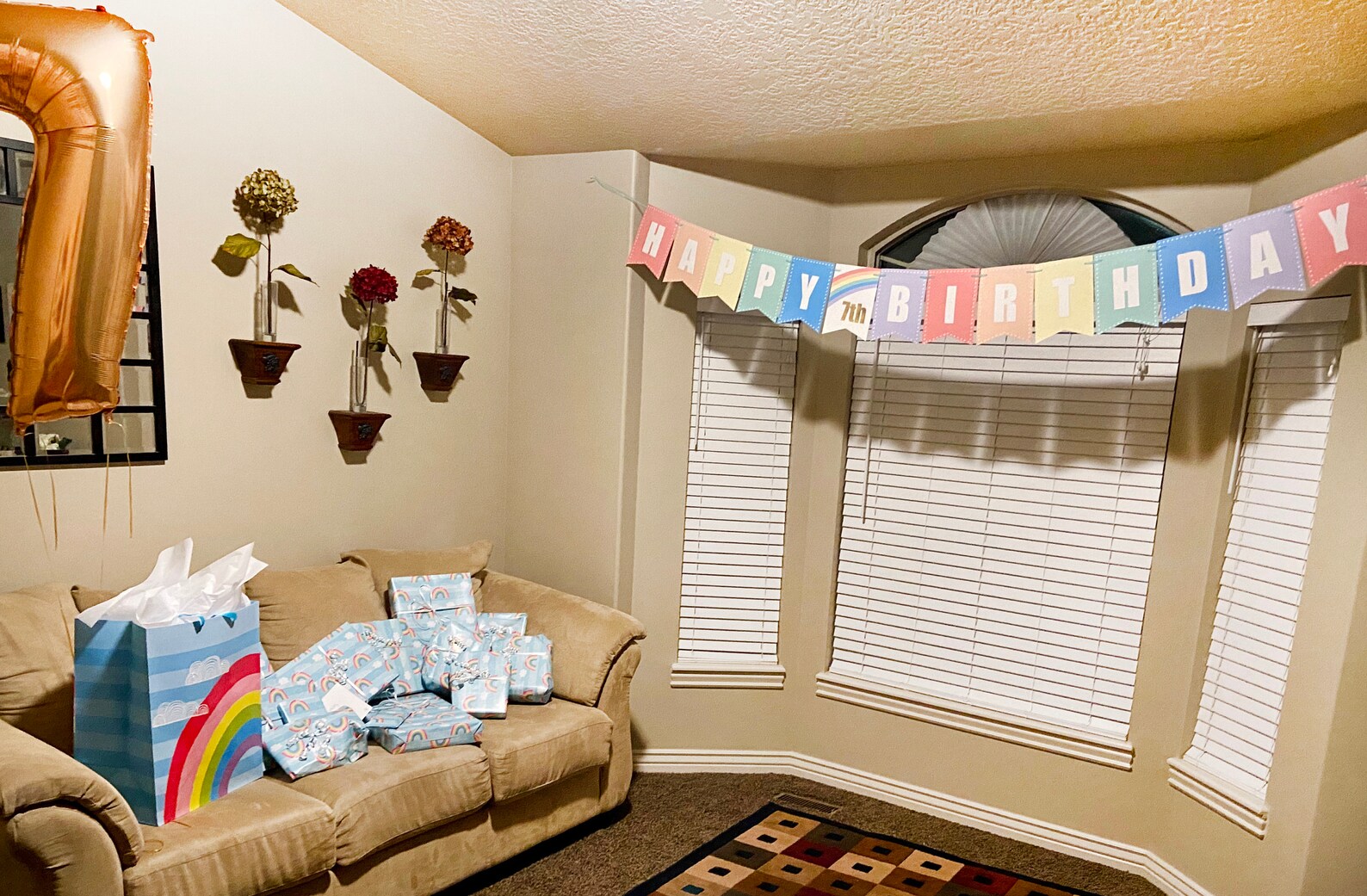 Rainbow Birthday Banner / Happy Birthday Sign / Any Age / DIY | Etsy