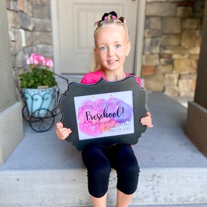 First Day of School Sign, Second Grade, 2nd Grade, First Day Sign, Pink ...