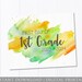 First Day of School Sign 1st Grade Watercolor Yellow Green - Etsy