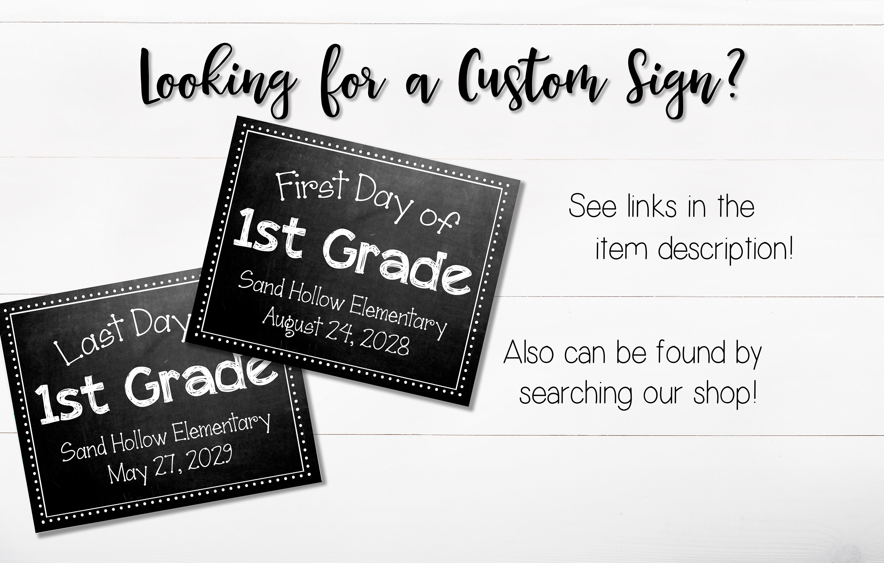 Last Day of School Chalkboard Sign / 4 Year Old Preschool / | Etsy