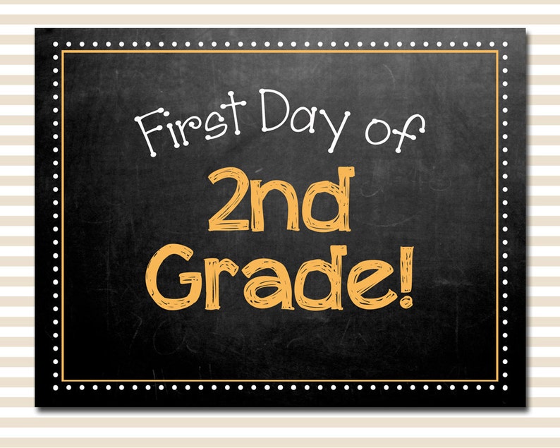 First Day of School Chalkboard Sign / Preschool to 12th Grade - Etsy
