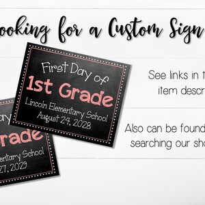 First Day of School Chalkboard Sign / Preschool Thru 12th Grade / Last ...