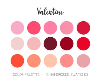 Valentine Color Palette - Etsy