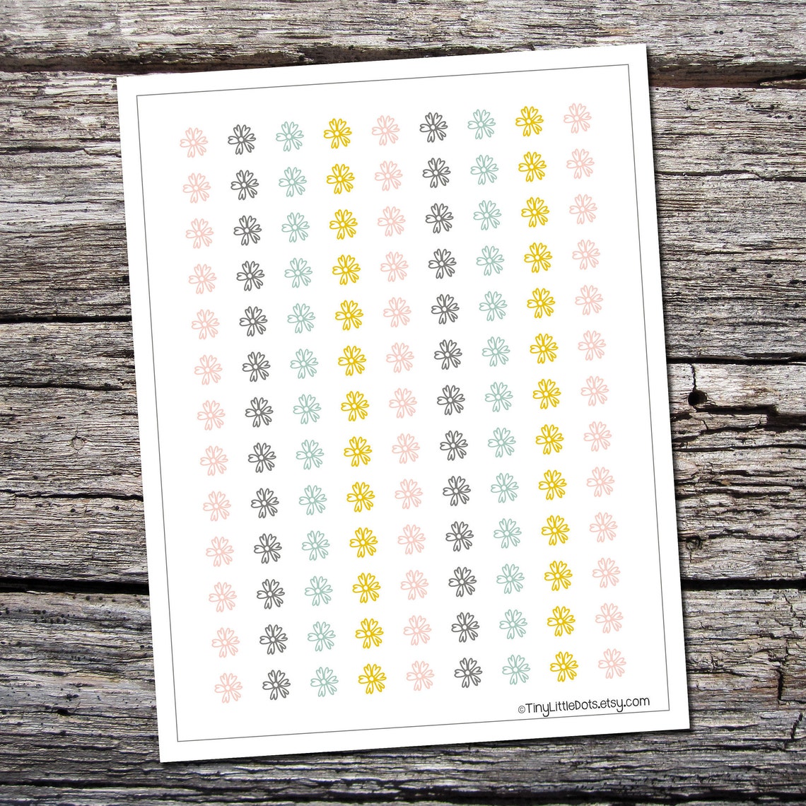 Reward Chart Printable DIGITAL File Flowers Sticker Chart | Etsy