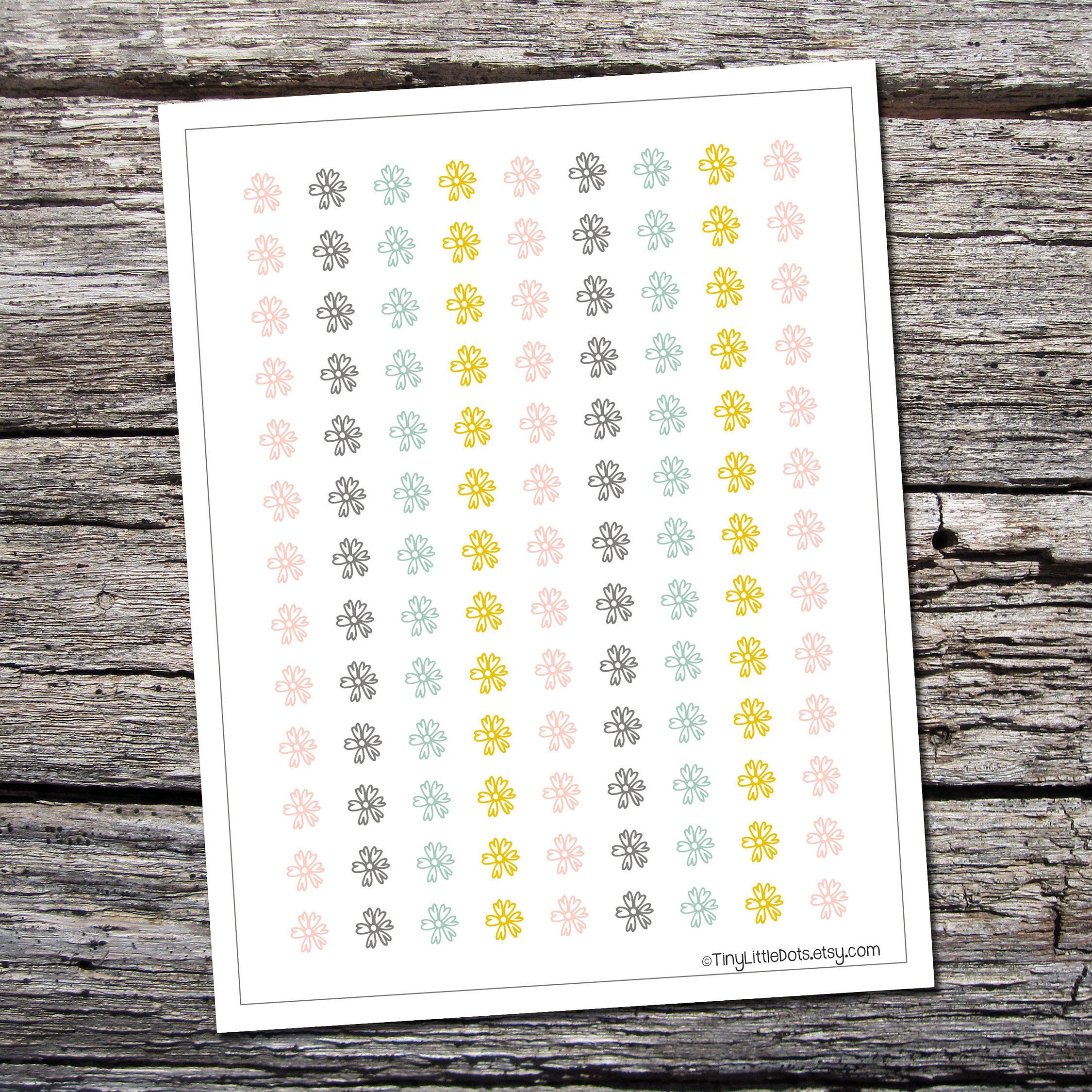 Reward Chart Printable DIGITAL File Flowers Sticker Chart | Etsy