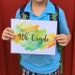 First Day of School Sign, Preschool, Watercolor, Green Yellow, First ...