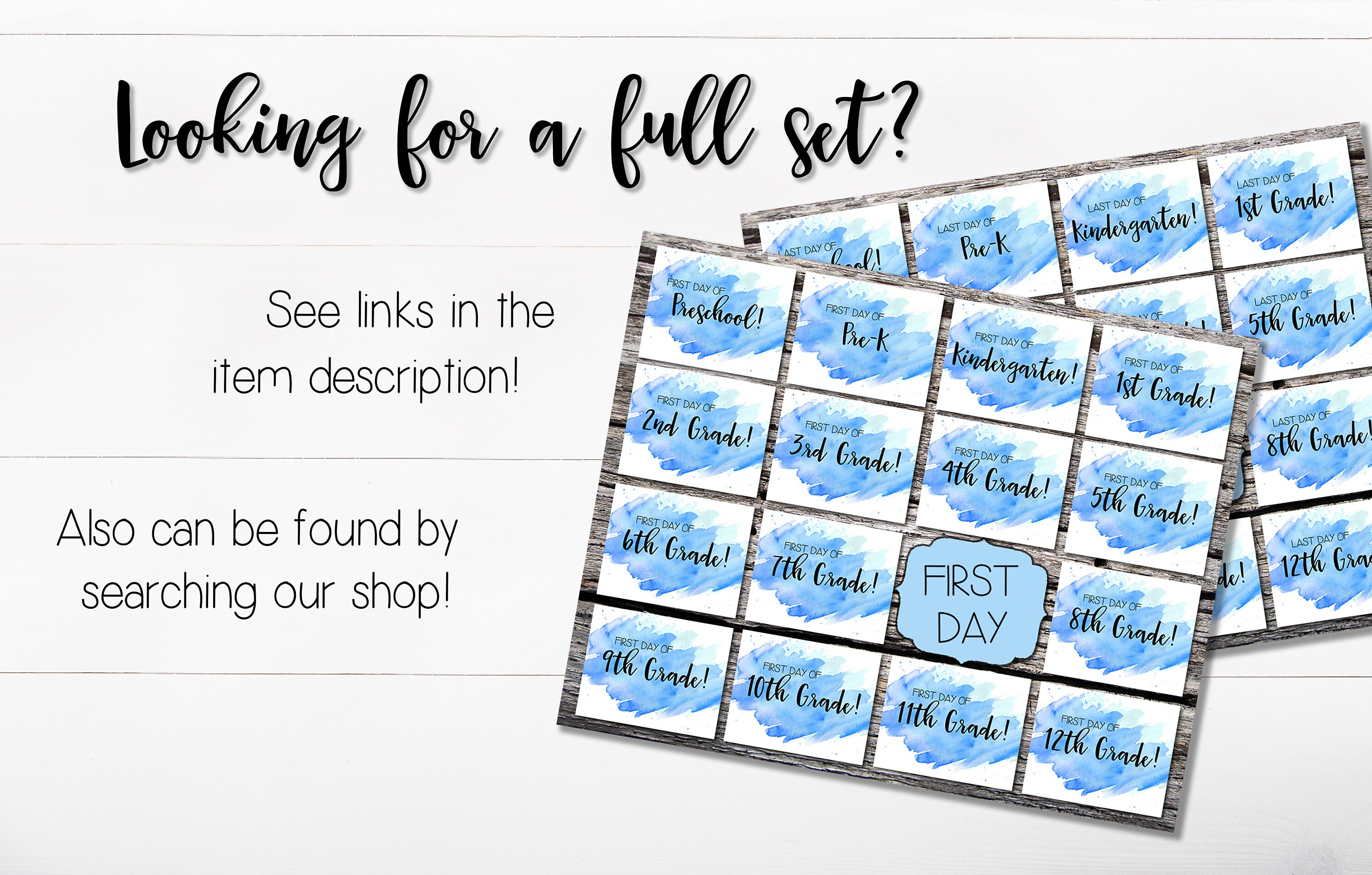 Last Day of School Sign / Kindergarten / Watercolor / Last Day | Etsy