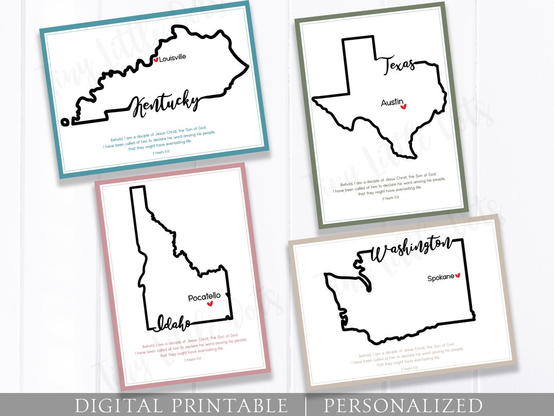 Customized Missionary Card, LDS Elder Sister Missionary Greeting Card ...