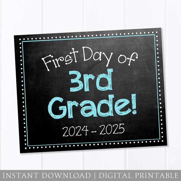 3rd Grade Sign - Etsy