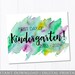 First Day of School Sign Kindergarten Watercolor First Day - Etsy