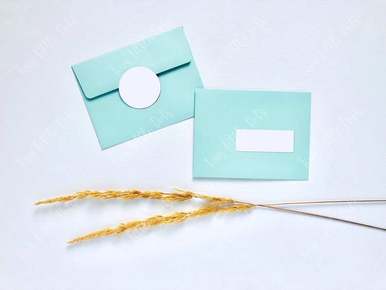 Mock up Envelope Front Back / Address Label / Style Stock | Etsy