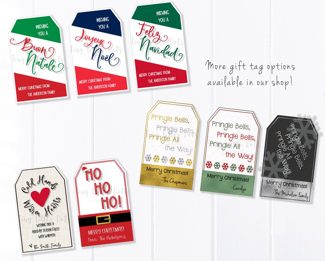 Christmas Gift Tag - Pringle Bells Digital Printable - Etsy