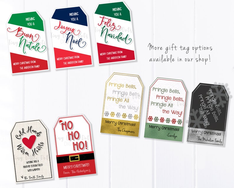 Christmas Gift Tag - Pringle Bells Digital Printable - Etsy