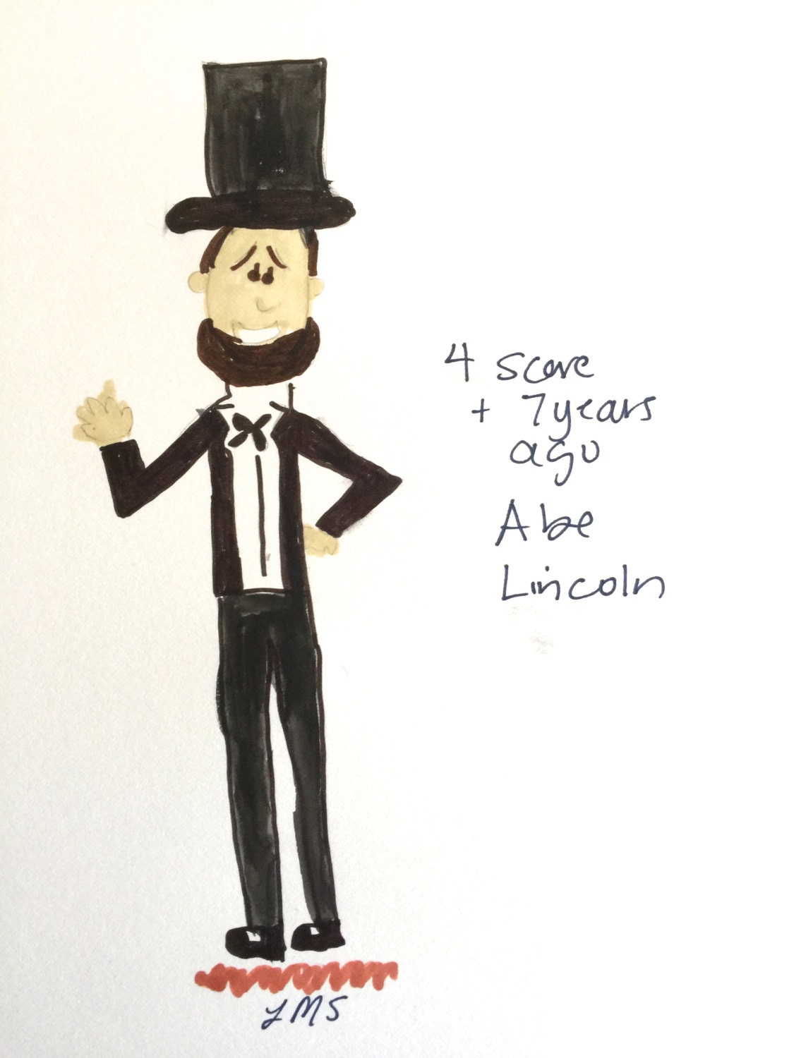 Honest Abe Cartoon