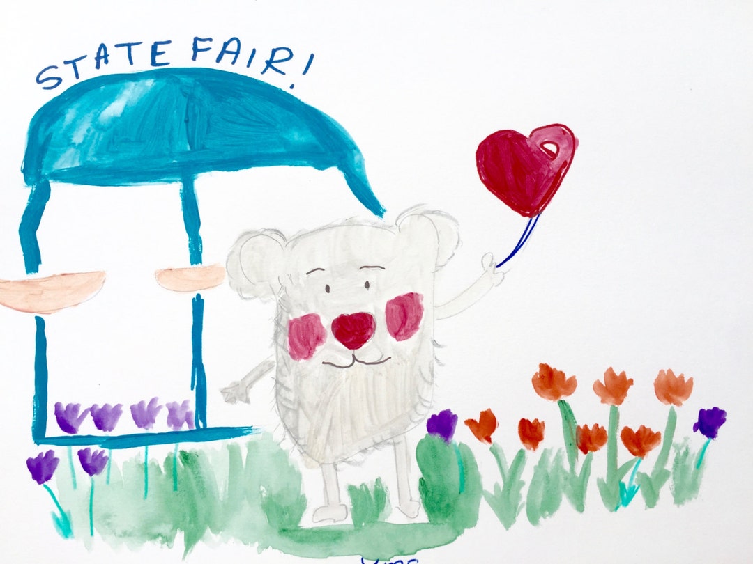 Koala at State Fair Playground Lilymoonsigns Heart Balloon - Etsy