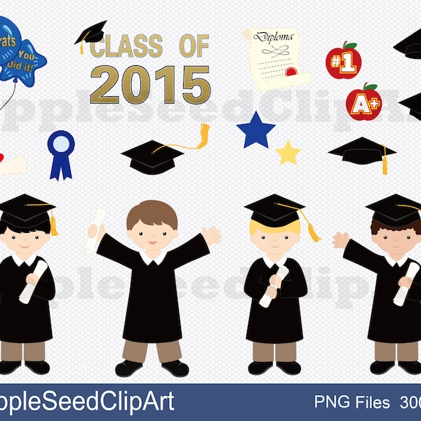 Elementary Graduation Clip Art - Etsy