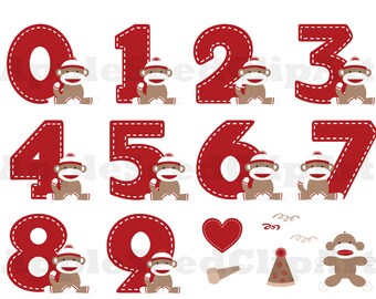 Sock Monkey Clip Art - Etsy