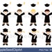 Graduation Day Digital Clip Art, Boys Graduate Digital Clip Art ...