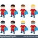 Super Boys Digital Clip Art, Instant Download, Super Hero Clipart ...